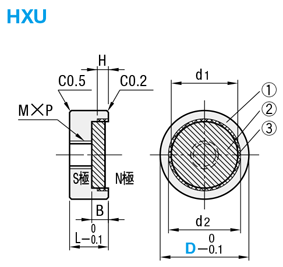 マグネット -HXU- | ミスミ | MISUMI-VONA【ミスミ】