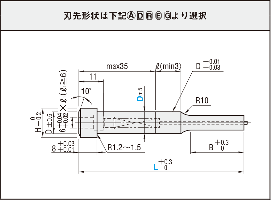 厚板打抜き用ノック穴付ジェクタパンチ -RWコーティング(Al-Cr系コーティング+WPC®処理)- | ミスミ | MISUMI-VONA【ミスミ】