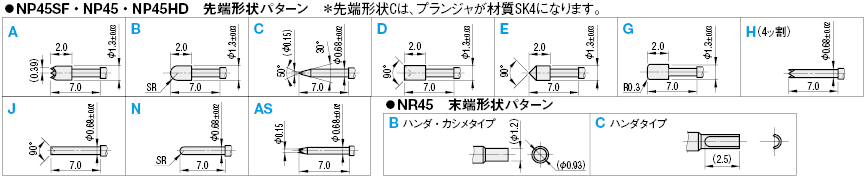 NR45-C | コンタクトプローブ/リセプタクル 45シリーズ | ミスミ | MISUMI-VONA【ミスミ】