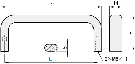 ステンレス楕円取手 SUS303 | ミスミ | MISUMI(ミスミ)