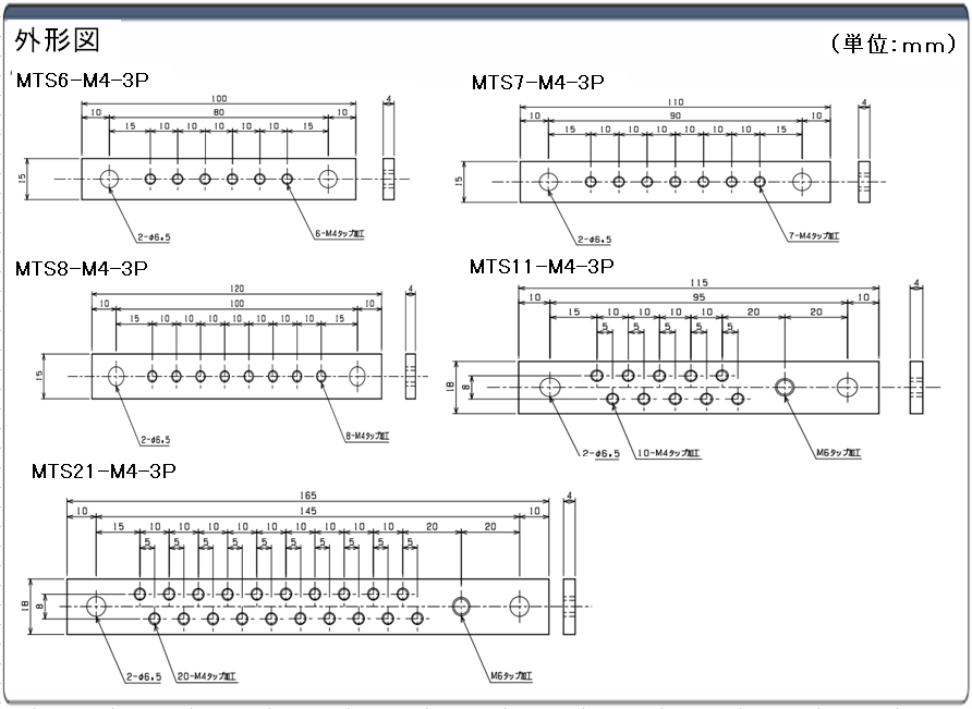 MTS21-M4-3P | M4アースバー | ミスミ | MISUMI-VONA【ミスミ】