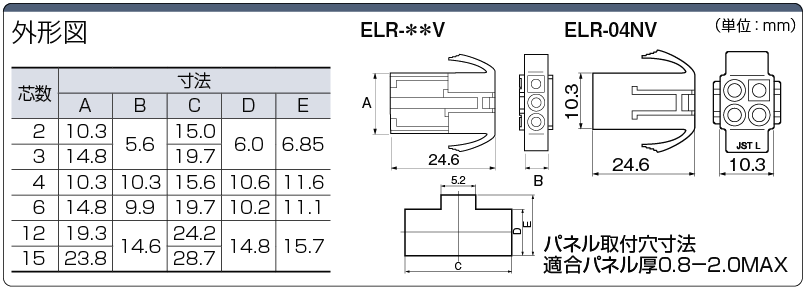 ELR-03V-50PS | ELコネクタ プラグハウジング | ミスミ | MISUMI-VONA【ミスミ】