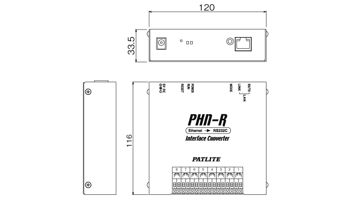 PHN-R | インターフェースコンバータ（Ethernet⇒リレー）PHN-R | パトライト | MISUMI-VONA【ミスミ】