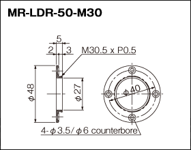MR-LDR-50-M30 | レンズ取付リング MRシリーズ | シーシーエス | MISUMI-VONA【ミスミ】
