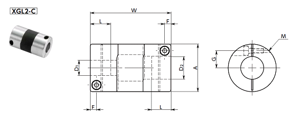 XGT2-30C-13-BT-15-BT | XGT2-C／XGL2-C／XGS2-C フレキシブルカップリング 高減衰能ゴムタイプ | 鍋屋バイテック | MISUMI-VONA【ミスミ】