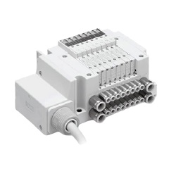 5ポートソレノイドバルブ プラグイン コネクタ接続ベース Dサブコネクタ 二次電池対応 25A-SY5000シリーズ マニホールド | SMC ...