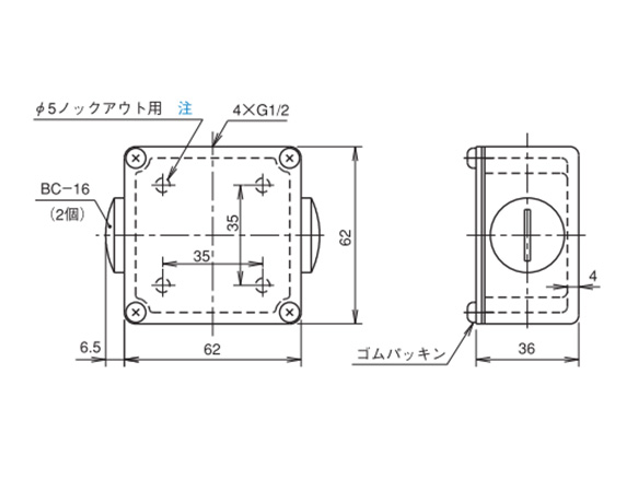 LS-4 | 角型分岐ボックス LS | 大和電業 | MISUMI-VONA【ミスミ】