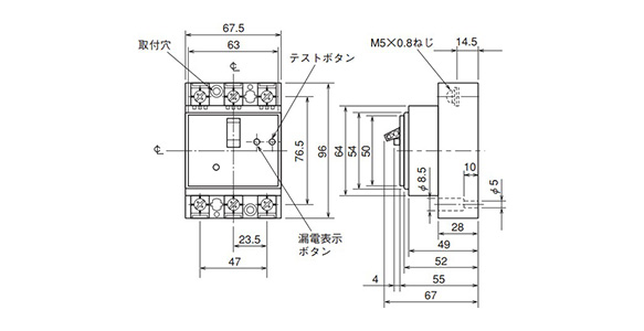 MN30-CS 3P 4A MB AC100-230V 30MA F | WS-Vシリーズ NV・MN形 モータ保護用漏電遮断器 | 三菱電機 | MISUMI-VONA【ミスミ】