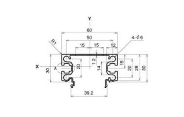 スペシャルフレーム M6シリーズ ダクトフレーム AFD-3060A | エヌアイシ・オートテック | MISUMI-VONA【ミスミ】