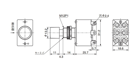 SB-221TN/C | 押ボタンスイッチ Sシリーズ | NKKスイッチズ(旧:日本開閉器工業) | MISUMI-VONA【ミスミ】