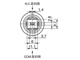 YB2-26CWSPS1-42RHNK | ステンレス調フランジ ボタン YB2シリーズ | NKKスイッチズ(旧:日本開閉器工業) | MISUMI-VONA【ミスミ】