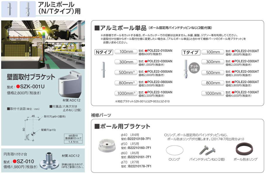 SZL-001 | 積層信号灯用 LRシリーズ オプションパーツ | パトライト | MISUMI-VONA【ミスミ】