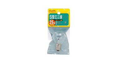 G-21H-C | S形ミニ球（クリア） 25W・40W 口金E17 | ELPA朝日電器 | MISUMI-VONA【ミスミ】
