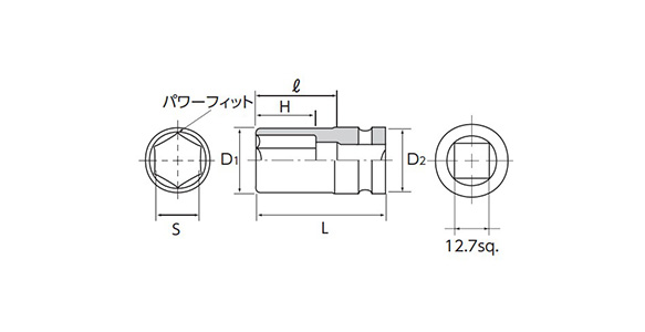 BP4M-17T | 12.7sq. インパクトレンチ用ソケット（セミディープ薄肉） | KTC（京都機械工具） | ミスミ | 821-7870