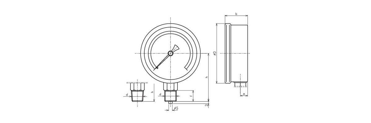 GLT-31-25MPA | グリセリン入り圧力計（汎用品・75Φ） 直径75mm | 右下精器製造 | MISUMI-VONA【ミスミ】 838-3539