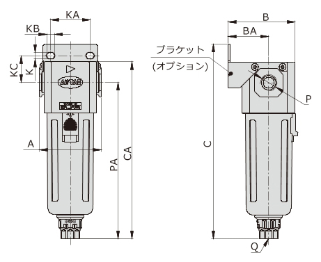 GAシリーズ GAFシリーズフィルター | AirTAC（エアタック） | MISUMI-VONA【ミスミ】