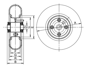 2.50-4HL-AL | 産業用・タチ付ホイル 2.50-4HL空気入りタイヤ／エアーレスタイヤ | 岐阜産研工業（ウカイ） | MISUMI-VONA【ミスミ】