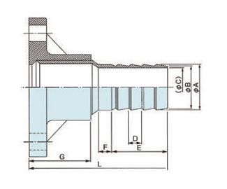 TSフランジ付 タケノコニップル（10K） | カナフレックスコーポレーション | MISUMI-VONA【ミスミ】