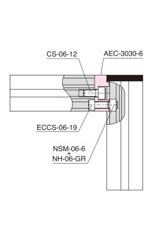AEC-3030-6 | コーナー用エンドコネクタ M6シリーズ | エヌアイシ・オートテック | MISUMI-VONA【ミスミ】