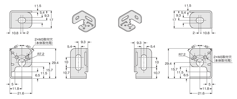 MS-SF4BC-1 | 取付金具 （SF4B-C） | Panasonic | MISUMI-VONA【ミスミ】