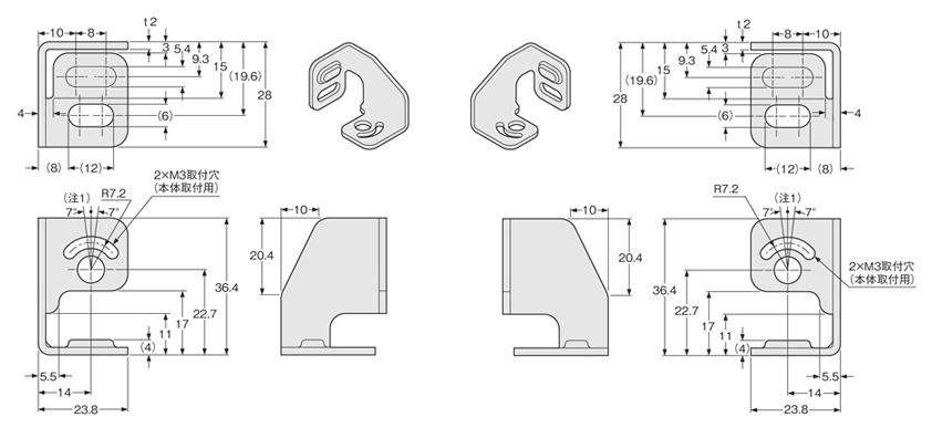 MS-SF4BC-1 | 取付金具 （SF4B-C） | Panasonic | MISUMI-VONA【ミスミ】