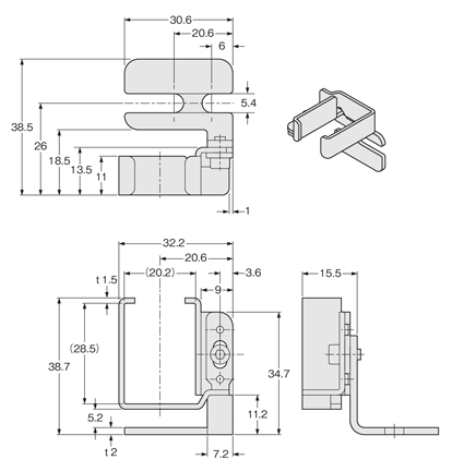 MS-SF4BC-1 | 取付金具 （SF4B-C） | Panasonic | MISUMI-VONA【ミスミ】