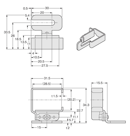 MS-SF4BC-1 | 取付金具 （SF4B-C） | Panasonic | MISUMI-VONA【ミスミ】