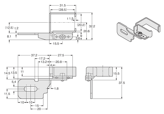 MS-SF4BC-1 | 取付金具 （SF4B-C） | Panasonic | MISUMI-VONA【ミスミ】
