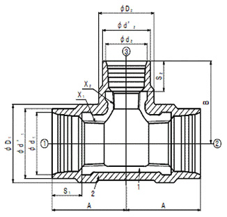FK-RT-3X2B | FK継手 10K 径違いチーズ | リケン | MISUMI-VONA【ミスミ】