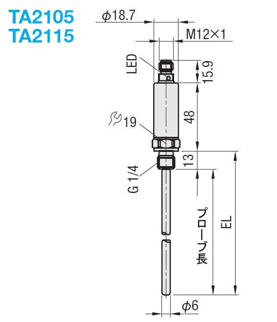 TA2105 | 【温度センサー】ディスプレイなし_液体＆気体_MAX150℃ | IFM EFECTOR | MISUMI-VONA【ミスミ】