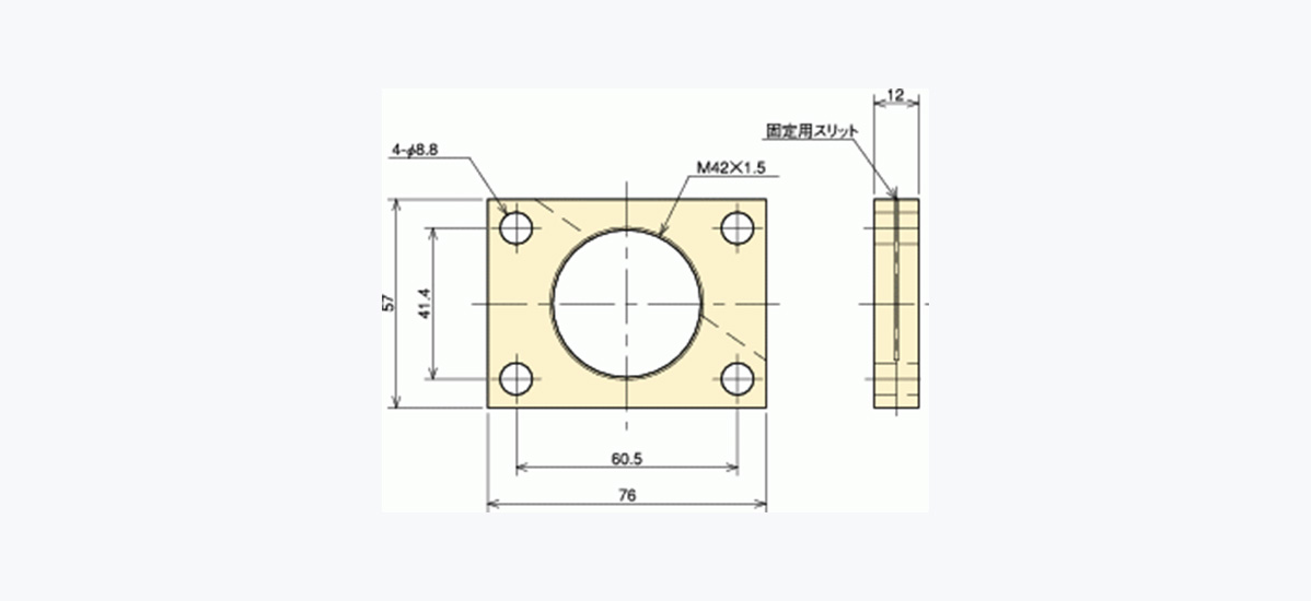 OP-040M42RF | 長方形フランジ OP-040 M42RF | 不二ラテックス | MISUMI-VONA【ミスミ】