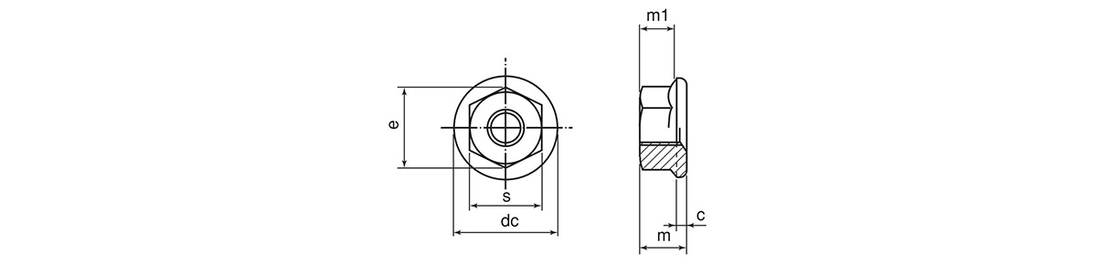 FNT-ST3W-ML10 | フランジナット セレート無し 左ねじ | SUNCO | MISUMI-VONA【ミスミ】